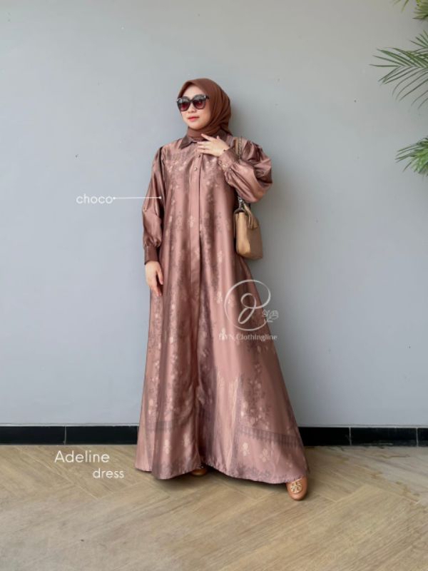 Jual Gamis Dyn Clotingline Bahan Silk Premium - Adeline Dress | Shopee ...
