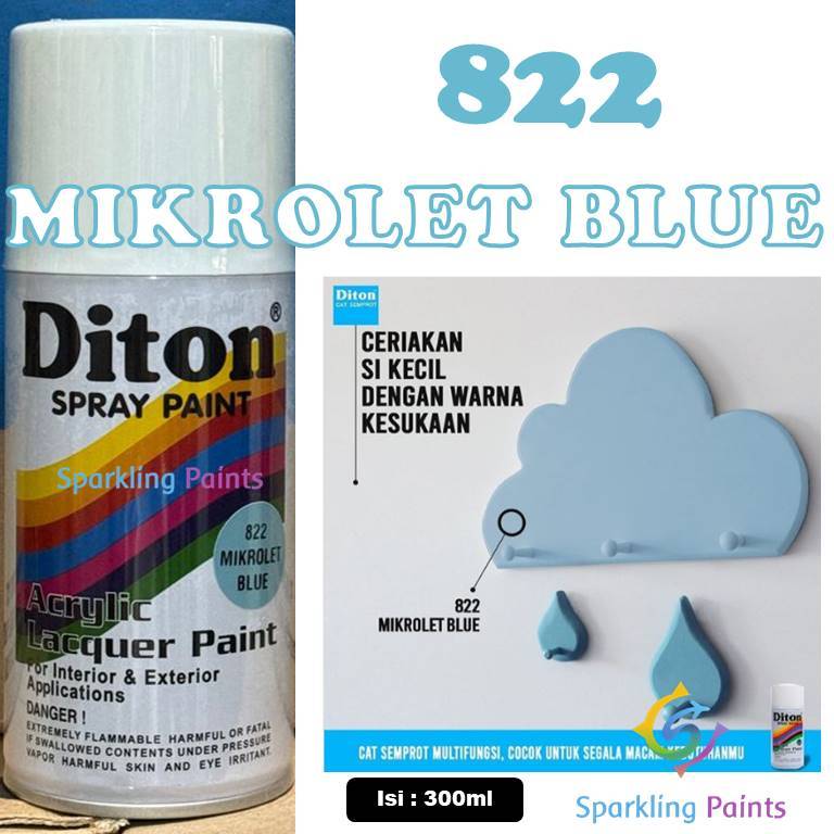 Jual Pilox Diton Mikrolet Blue 822 300ml Warna Biru Telur Asin Angkot ...