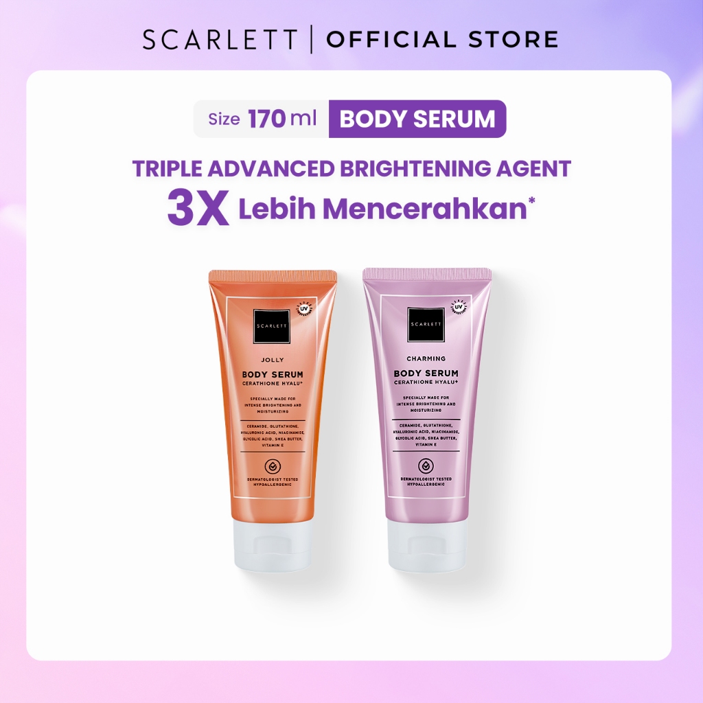 Jual Scarlett Whitening NEW Body Serum Tube - Kemasan 170ml | Shopee ...