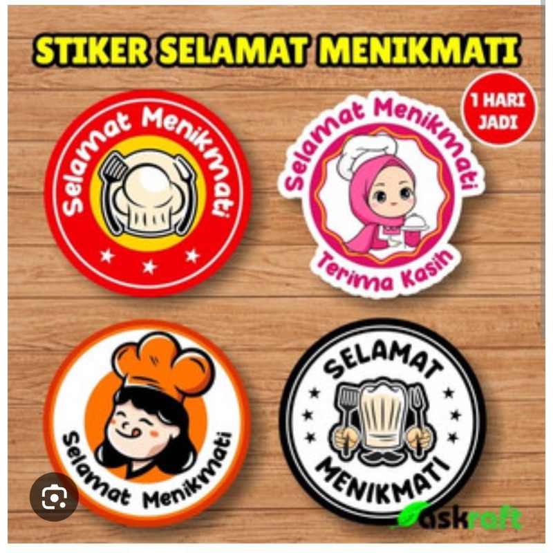 Jual stiker label nama makanan dan minuman gratis design isi 100pcs ...