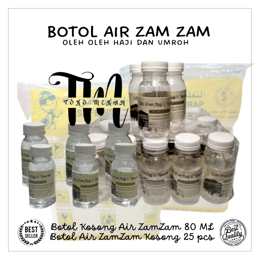 Jual Botol Air Zam-zam Oleh-Oleh Haji dan Umroh Satuan / Botol 80ML ...