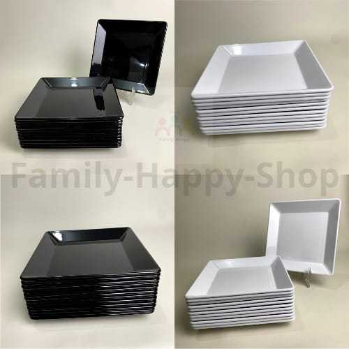 Jual 6Pcs Piring Persegi Semi Melamin 20cm,Piring Saji Persegi,Piring ...