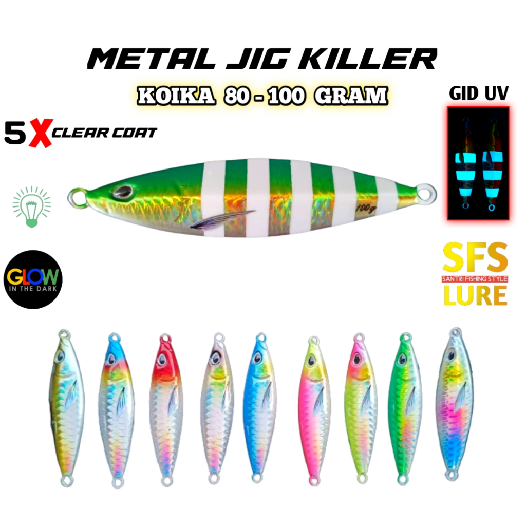 Jual Metal jig 80gram 100gram koika gid micro jig metal jig 80gram metal jig 100gram lure ...