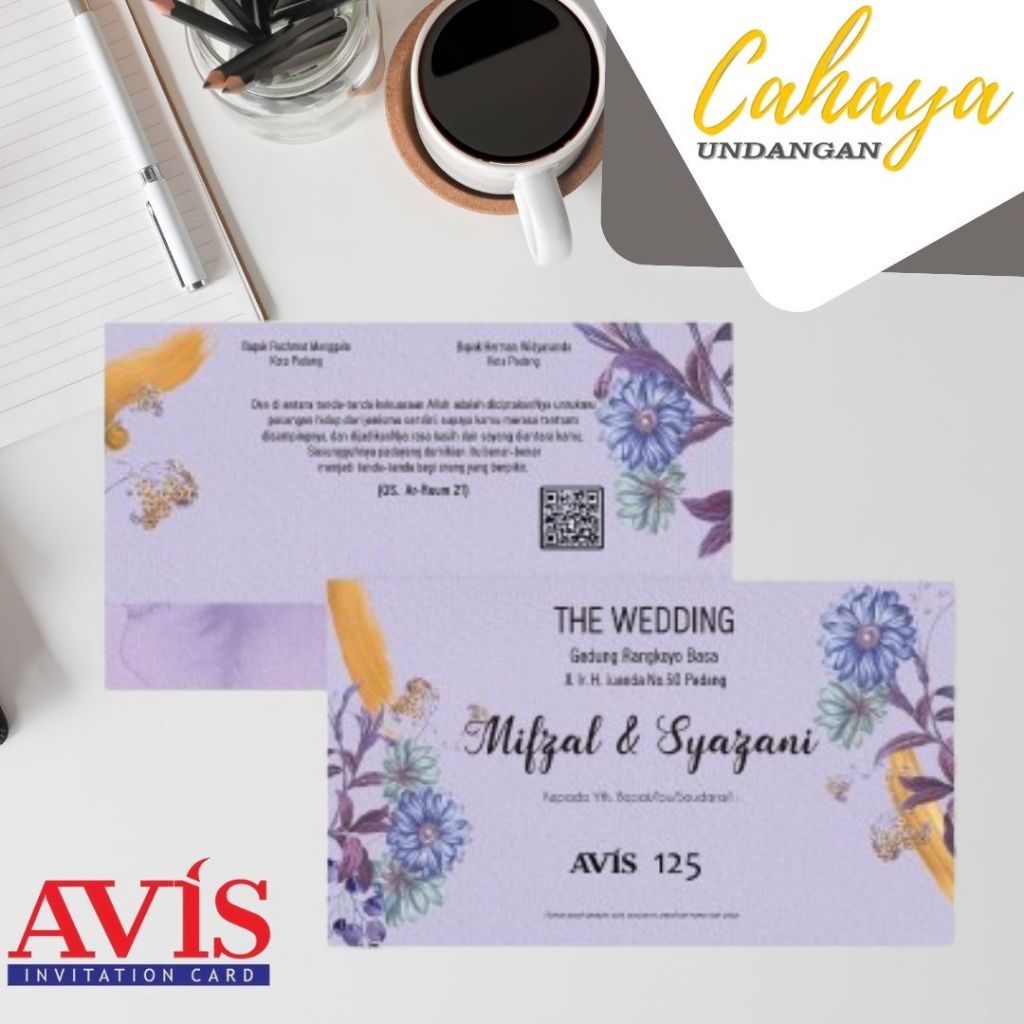 Jual Blangko Undangan Kertas Undangan Pernikahan Avis 125 Harga ...