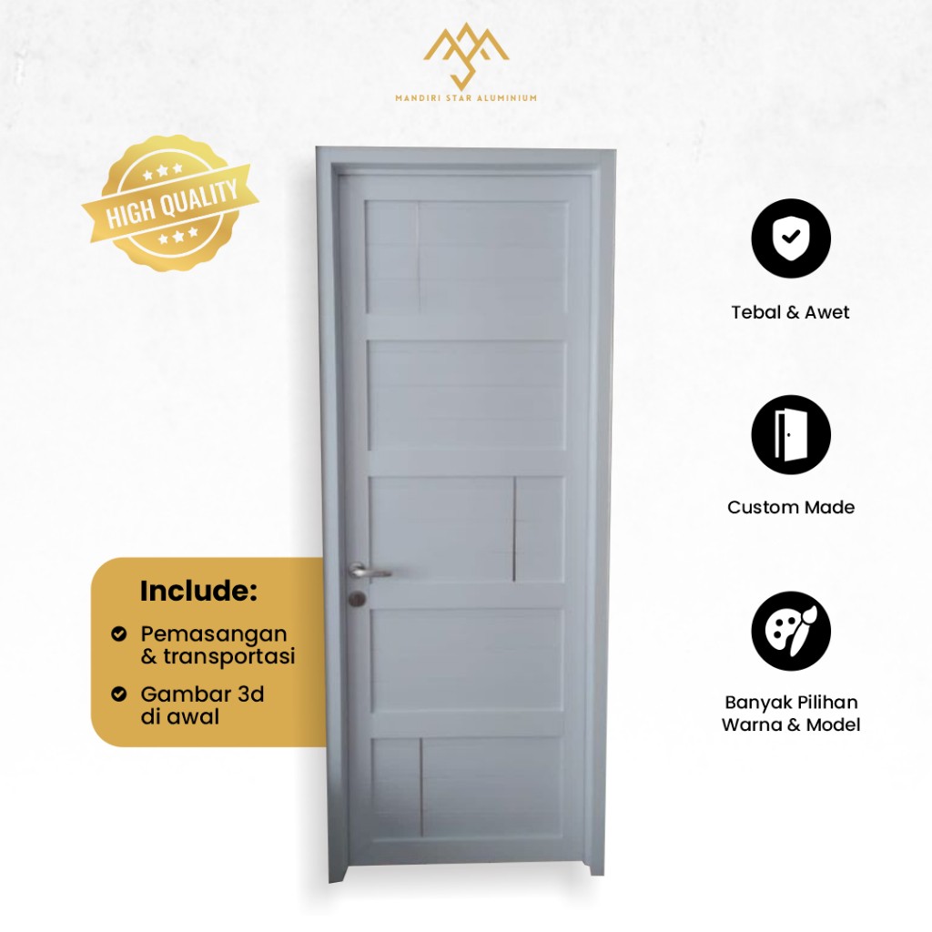 Jual Pintu Kamar Mandi WC Alexindo Aluminium Tebal Anti Rayap Awet ...