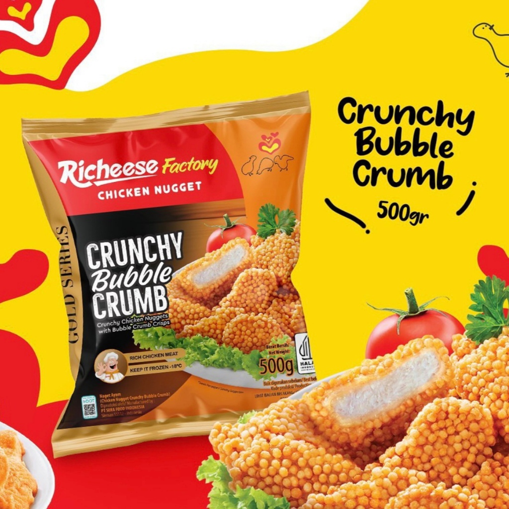 Jual Chicken Nugget Richeese Factory Nugget Crunchy Bubble Crumb 500 ...