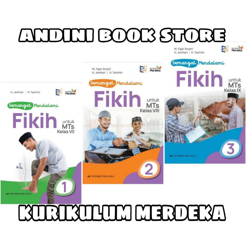 Jual BUKU SEMANGAT MENDALAMI FIKIH KELAS 7 8 9 MTs ERLANGGA KURIKULUM MERDEKA | Shopee Indonesia