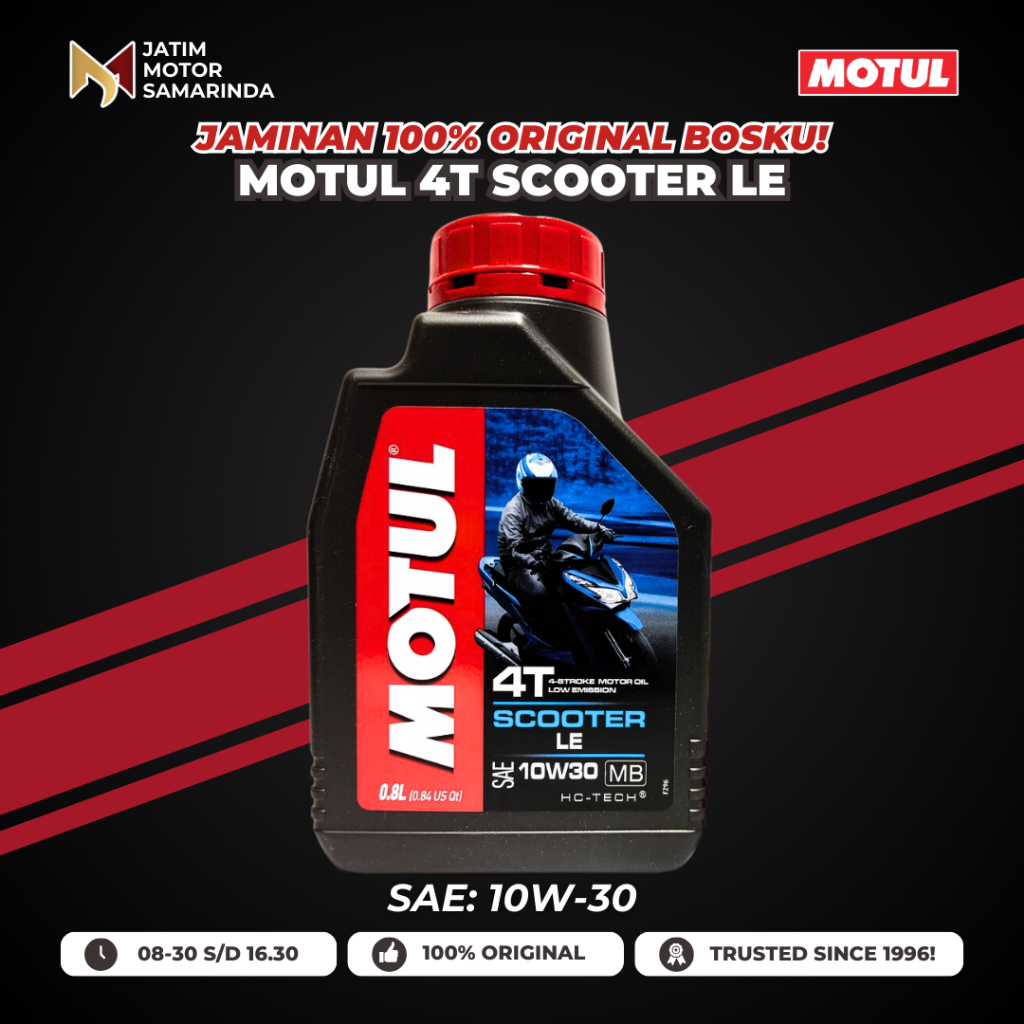 Jual Oli MOTUL 4T 4 Tak Scooter LE Matic LE SAE 10W-30 800 ML & 1 LITER ...