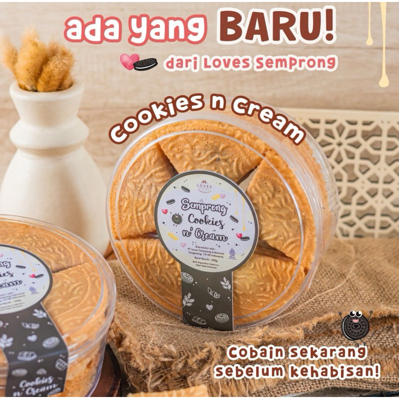Jual NEW VARIAN Cookies and Cream Rasa Baru Loves Semprong | Shopee ...