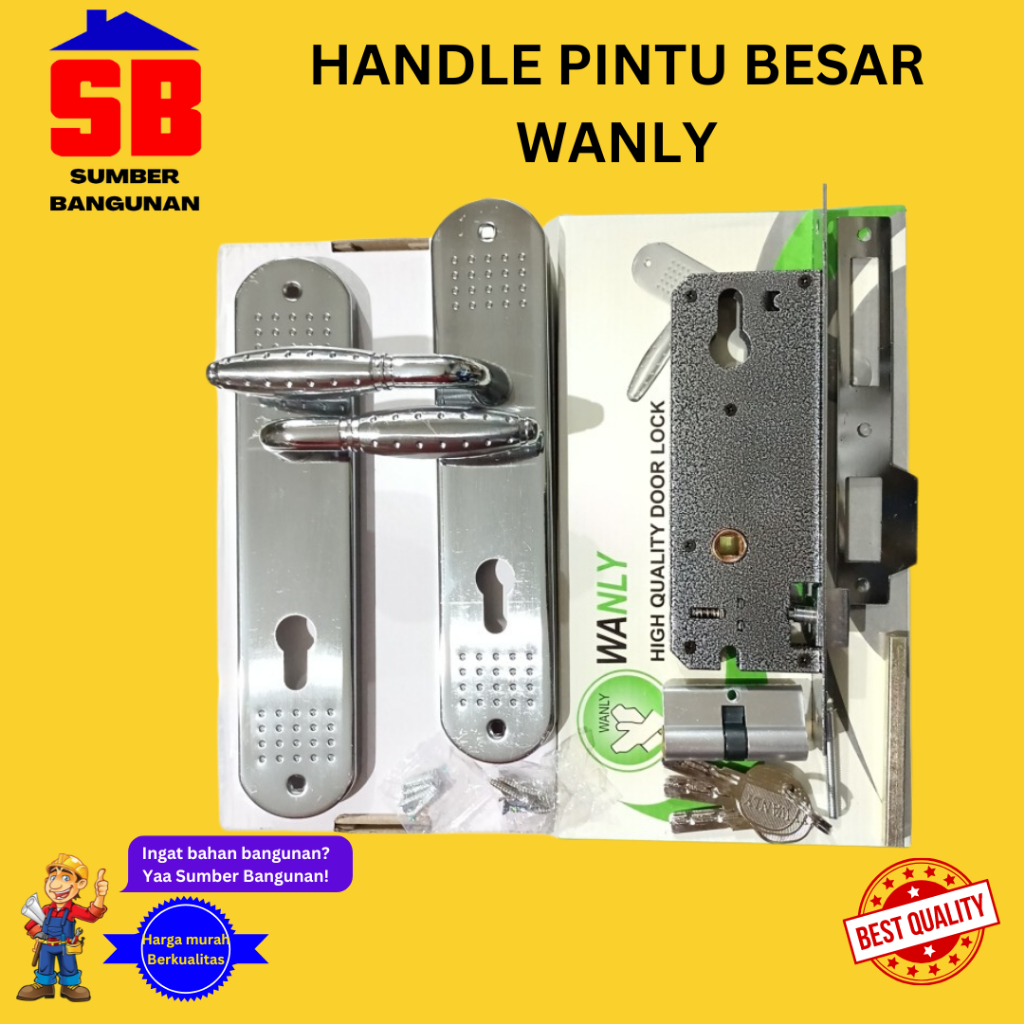 Jual HANDLE PINTU SET PINTU WANLY TANGGUNG 5817 / HANDLE PINTU SET ...