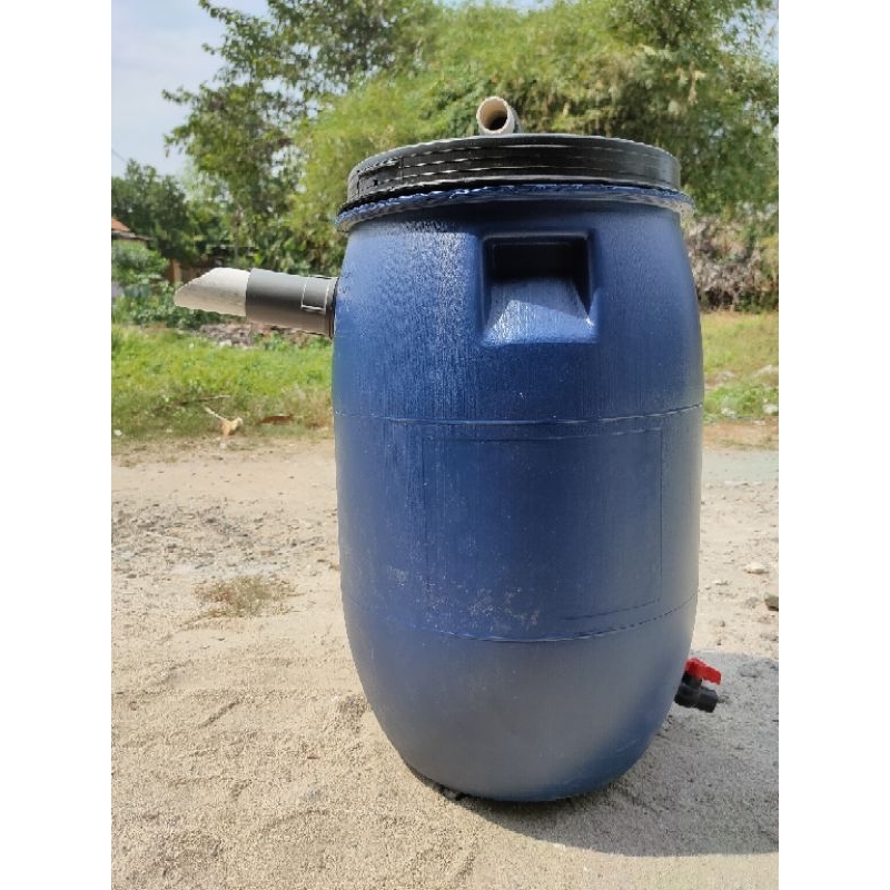 Jual EMBER BIO FILTER KOLAM IKAN DENGAN TONG 60L BIRU | Shopee Indonesia