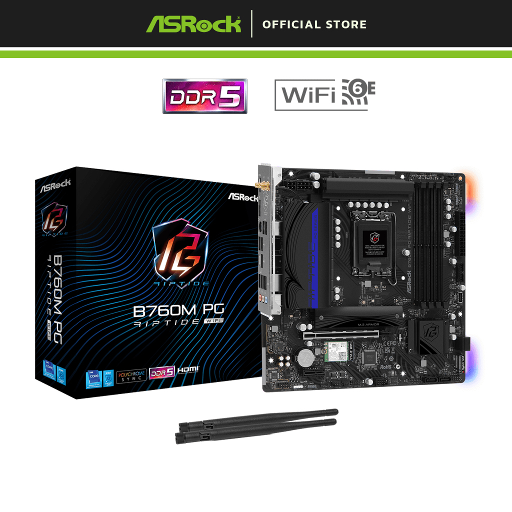 Jual ASRock B760M PG Riptide WiFi | Shopee Indonesia