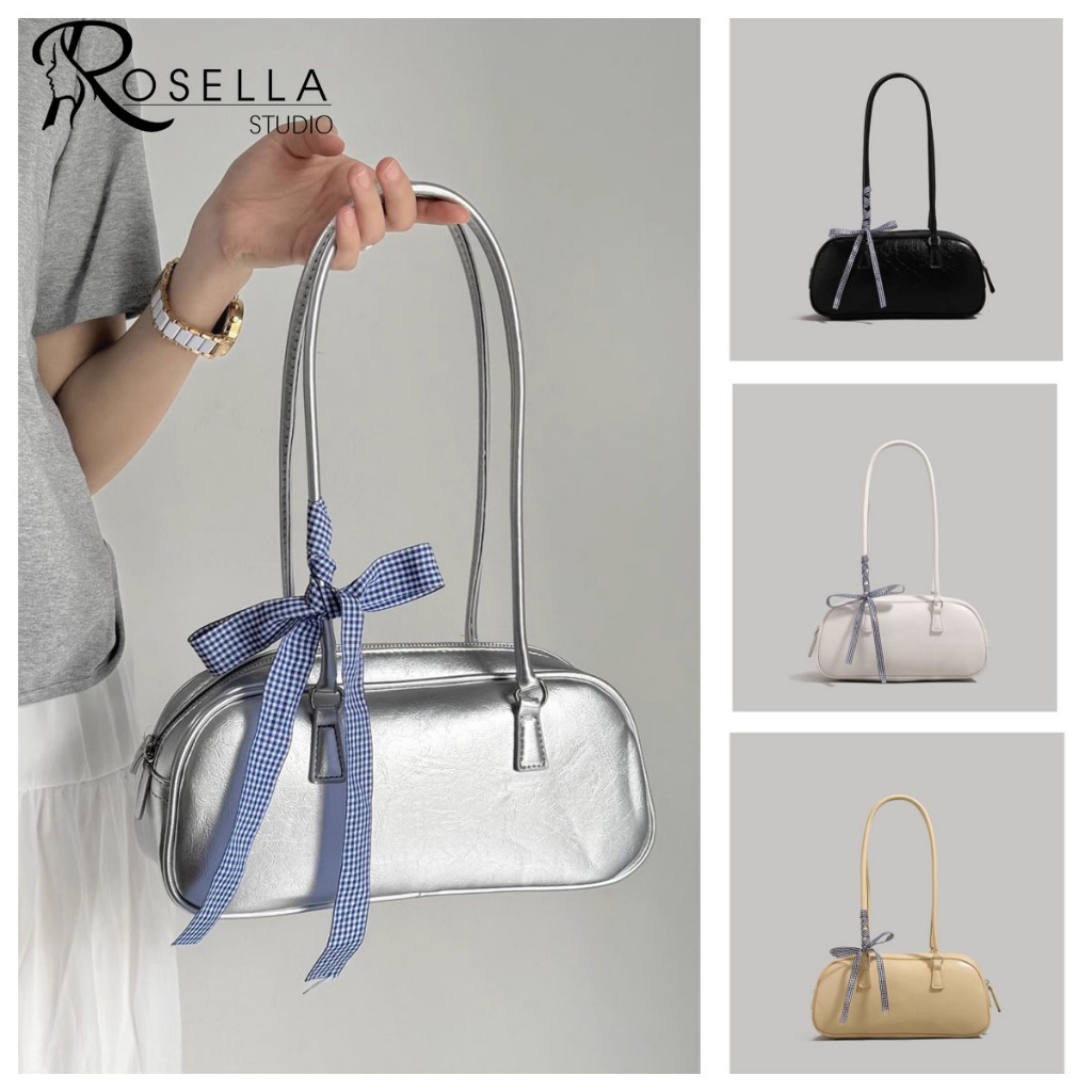 Jual Rosella Studio ribbon bag Shoulder bag Tas bahu Wanita Bowling Cute Sling Bag Korea y2k ...