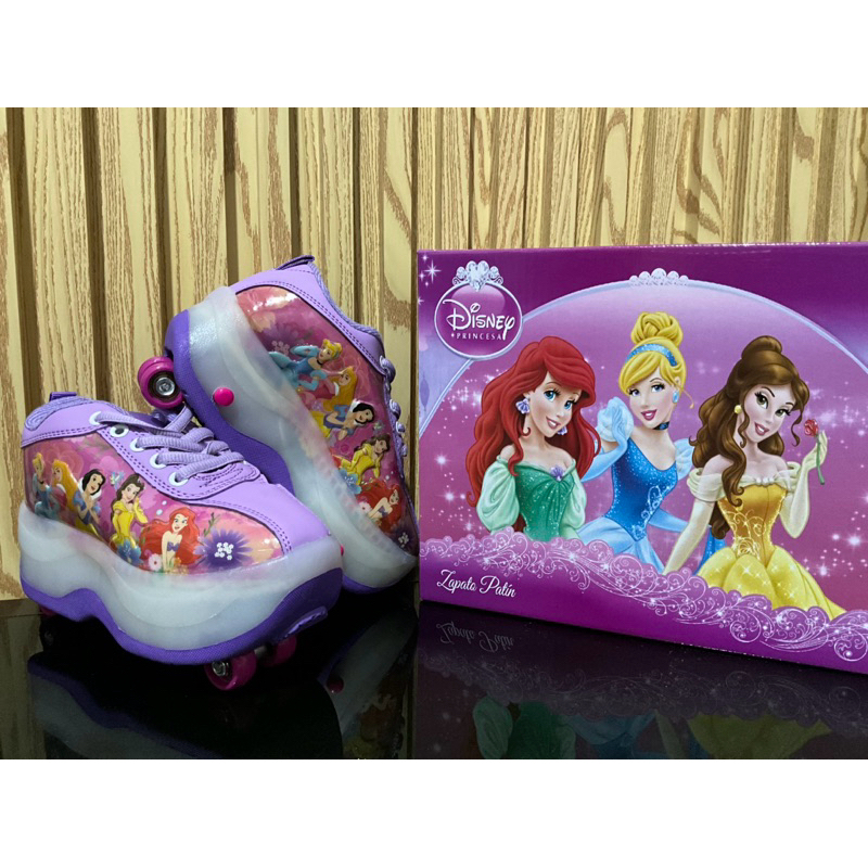 Jual Seri 3 sepatu Roda 4 Anak LED Disney Princess | Shopee Indonesia