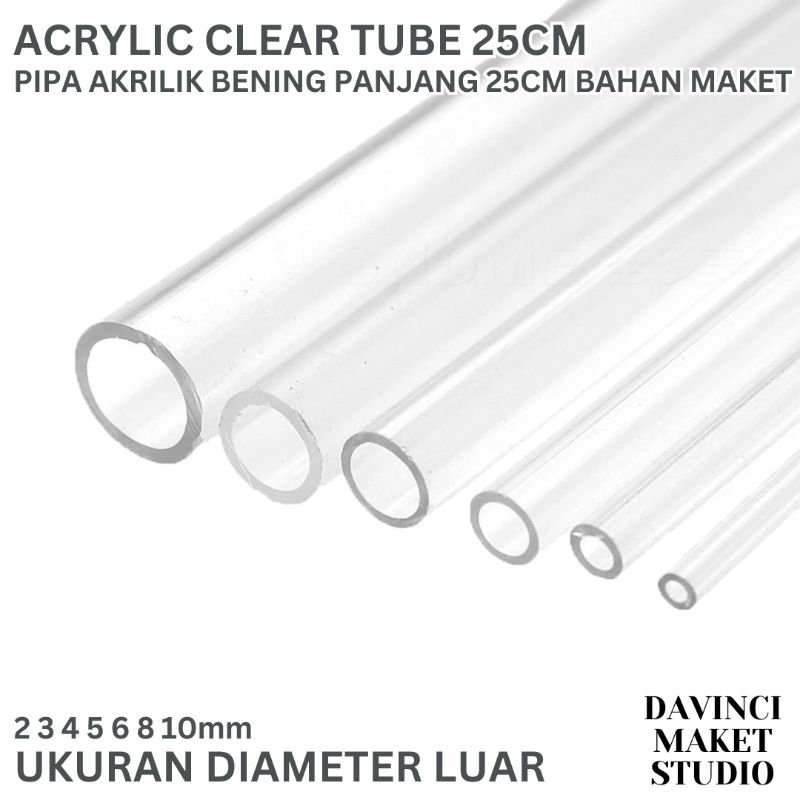 Jual (PMMA) Acrylic Stick Round Pipe - Stik Pipa Akrilik Bulat Kosong Rongga 2mm 3mm 4mm 5mm 6mm ...