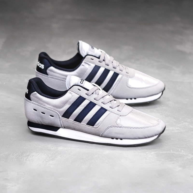 Jual Sepatu Lari Pria Adidas Neo City Racer Grey Navy | Shopee Indonesia