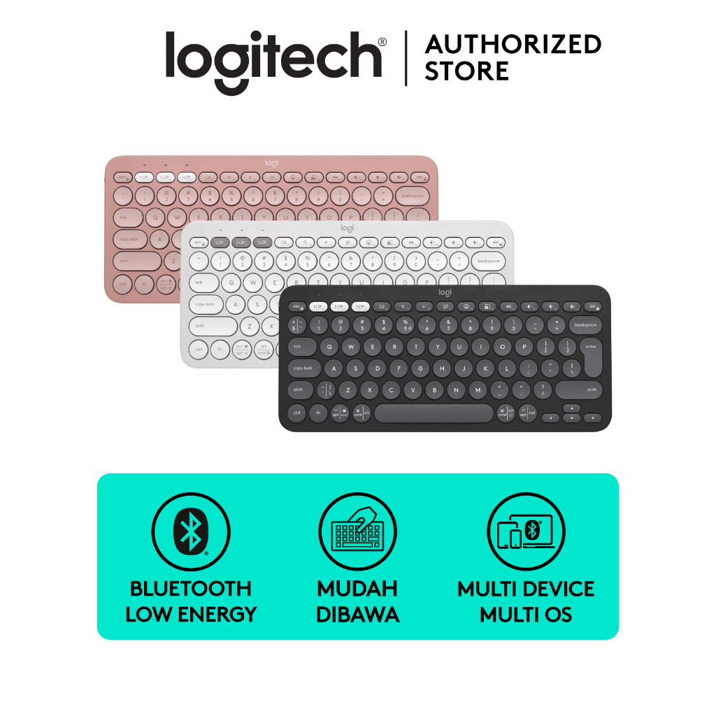 Jual Logitech Pebble Keys 2 K380s Keyboard Wireless Bluetooth® Multi ...
