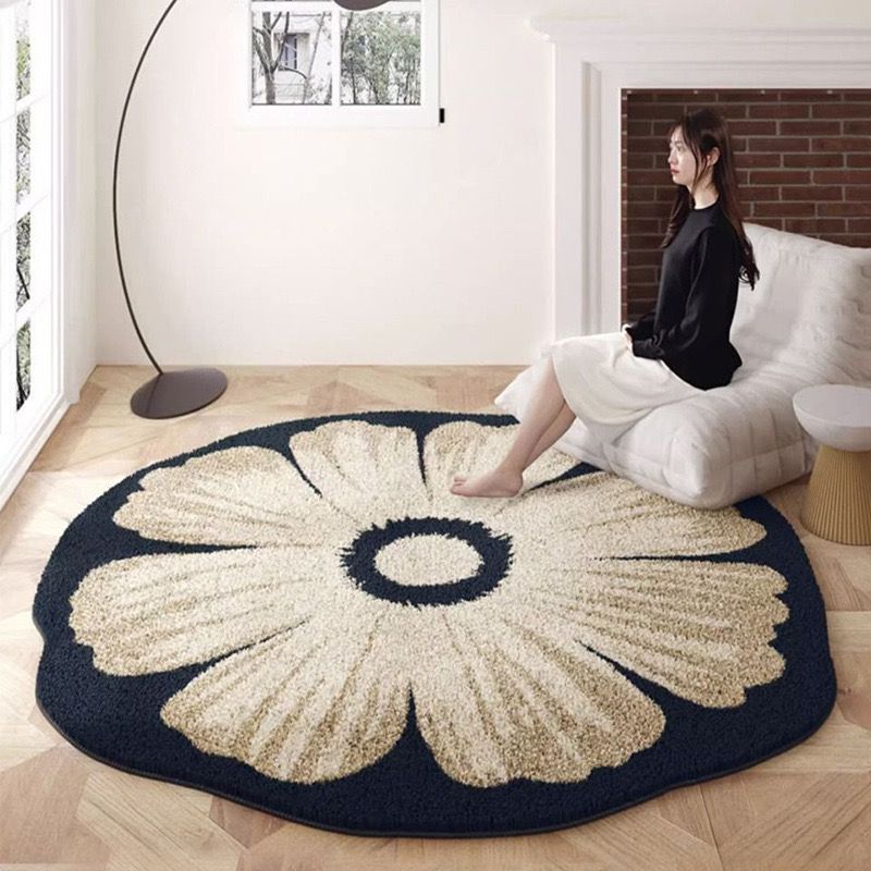 Jual Luxury Flower Carpet / Karpet Bunga 100cm Karpet Bulat Kamar ...