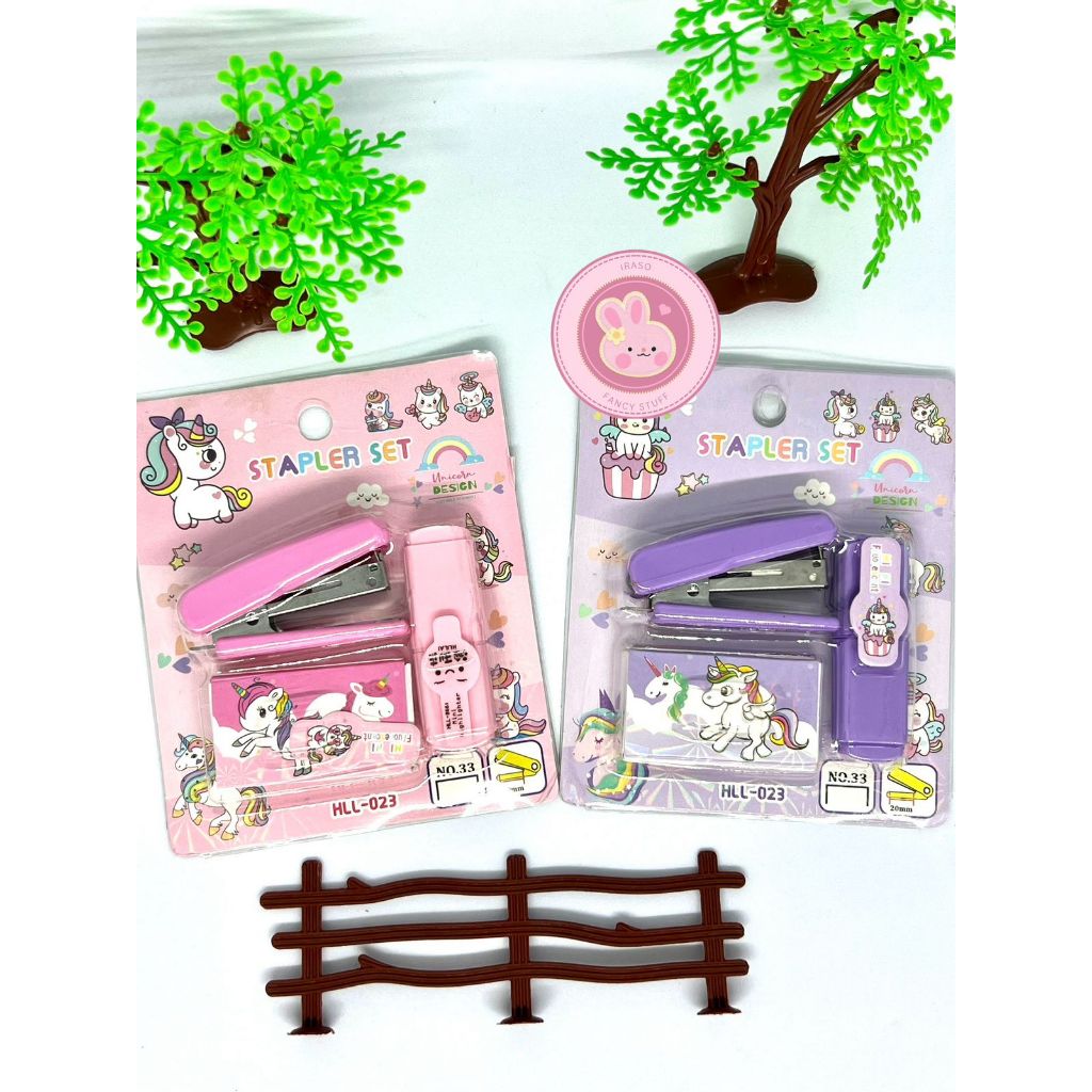 Jual SET STAPLES + STAPLER + STABILO UNICORN RABBIT DINO | Shopee Indonesia