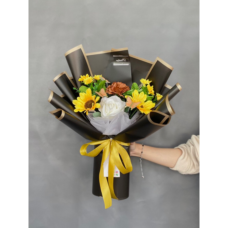 Jual Buket Bunga Matahari | Buket Bunga Matahari Wisuda Lamaran Ulang Tahun | Shopee Indonesia