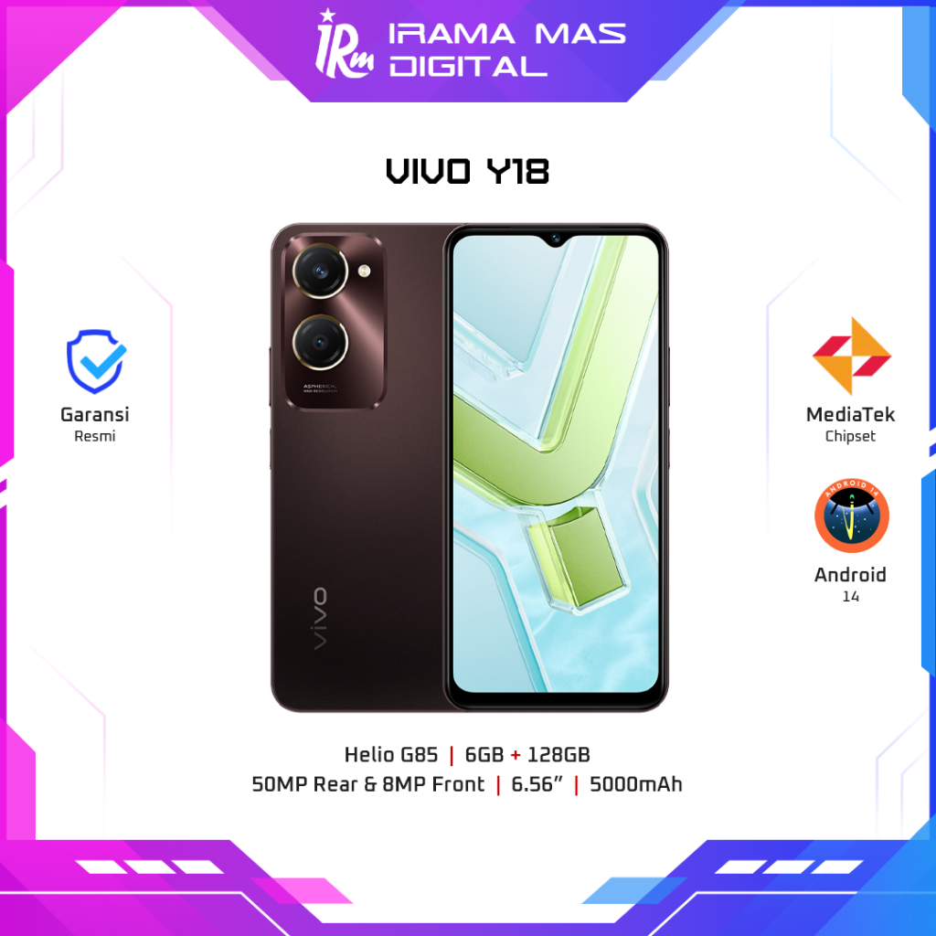 Jual VIVO Y18 - 6GB/128GB (BLUE, BROWN, GREEN) | Shopee Indonesia
