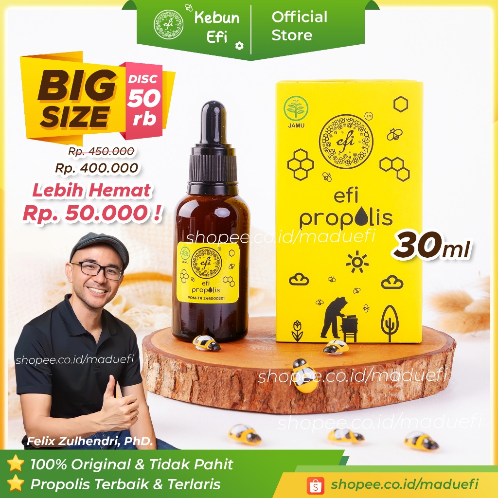 Jual 30ML - Efi Propolis by Prof Felix, PhD / Kebun Efi | Shopee Indonesia