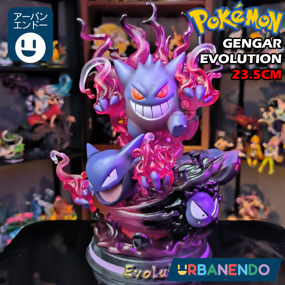 Jual Action Figure Gengar Evolution Pokemon Ghastly Hunter Ukuran 23 ...