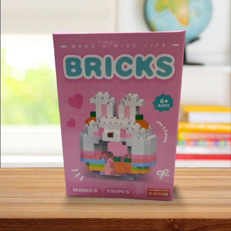 Jual mini bricks karakter bentuk donat | Shopee Indonesia