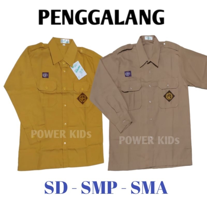 Jual Baju seragam sekolah sd smp sma pramuka penggalang dan penegak laki laki lengan panjang ...