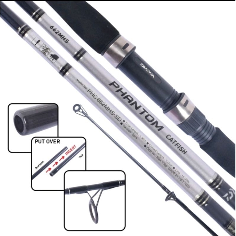 Jual JORAN Laut DAIWA PHANTOM CATFISH 902 MHS | Spinning | sambung 2 | Shopee Indonesia