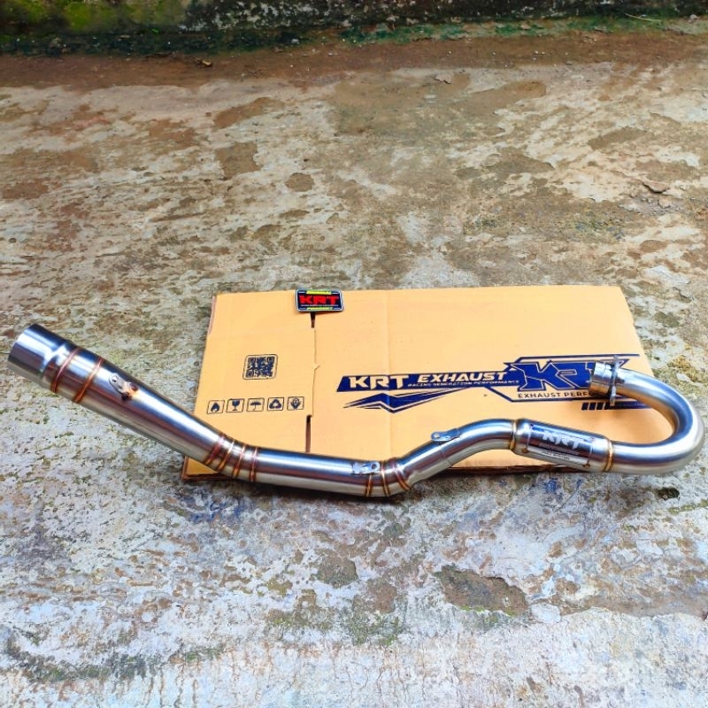 Jual Knalpot Racing Leher Klx Crf Dtracker Wr155 Original KRT Pipa 32mm inlet 50mm Bore up 200cc ...