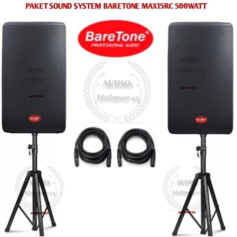 Jual Speaker Aktif Baretone MAX15RC 500 Watt original garansi resmi 1 ...