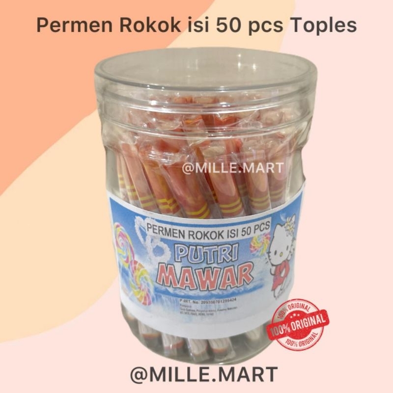 Jual PERMEN ROKOK TOPLES ISI 50 PCS / PUTRI MAWAR PERMEN ROKOK / BONBON ...