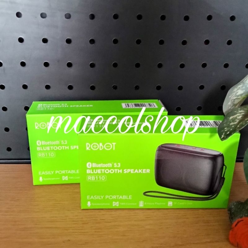 Jual ROBOT Speaker bluetooth RB110 v5.0 mini portable support micro SD & usb | Shopee Indonesia