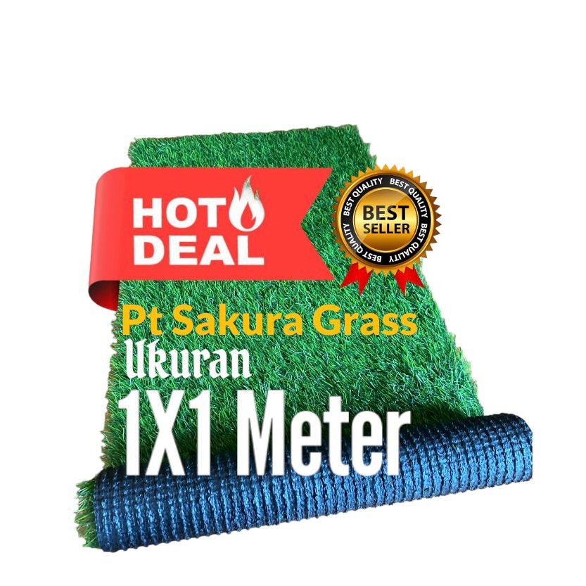Jual PROMO RUMPUT SINTETIS UKURAN 1X1 METER TIPE SWISS TEBAL 3 CM ...