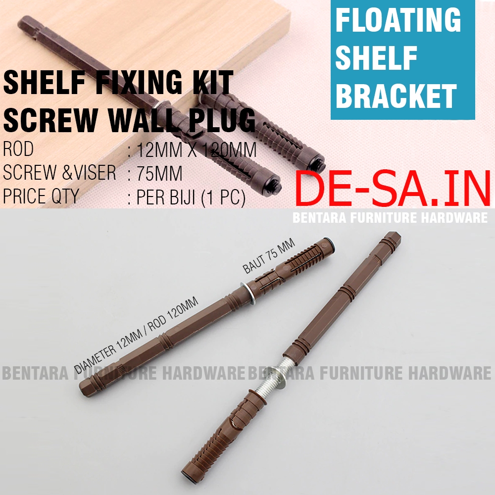 Jual 5 INCHI PEN AMBALAN MELAYANG - BRACKET FLOATING SHELF WALL ...