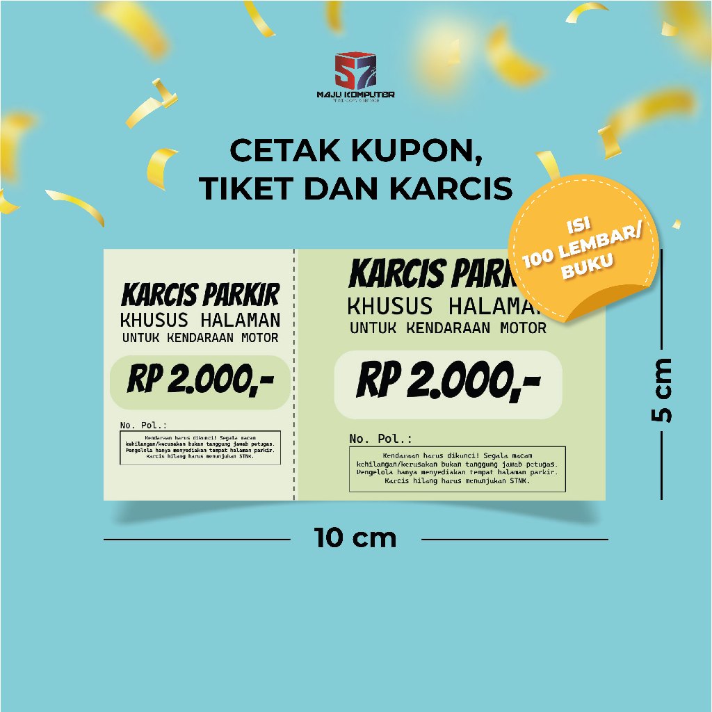Jual CETAK KARCIS PARKIR | Shopee Indonesia