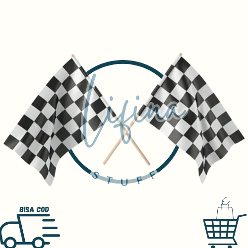 Jual promo 20 biji bendera star finish bendera start bendera balapan ...