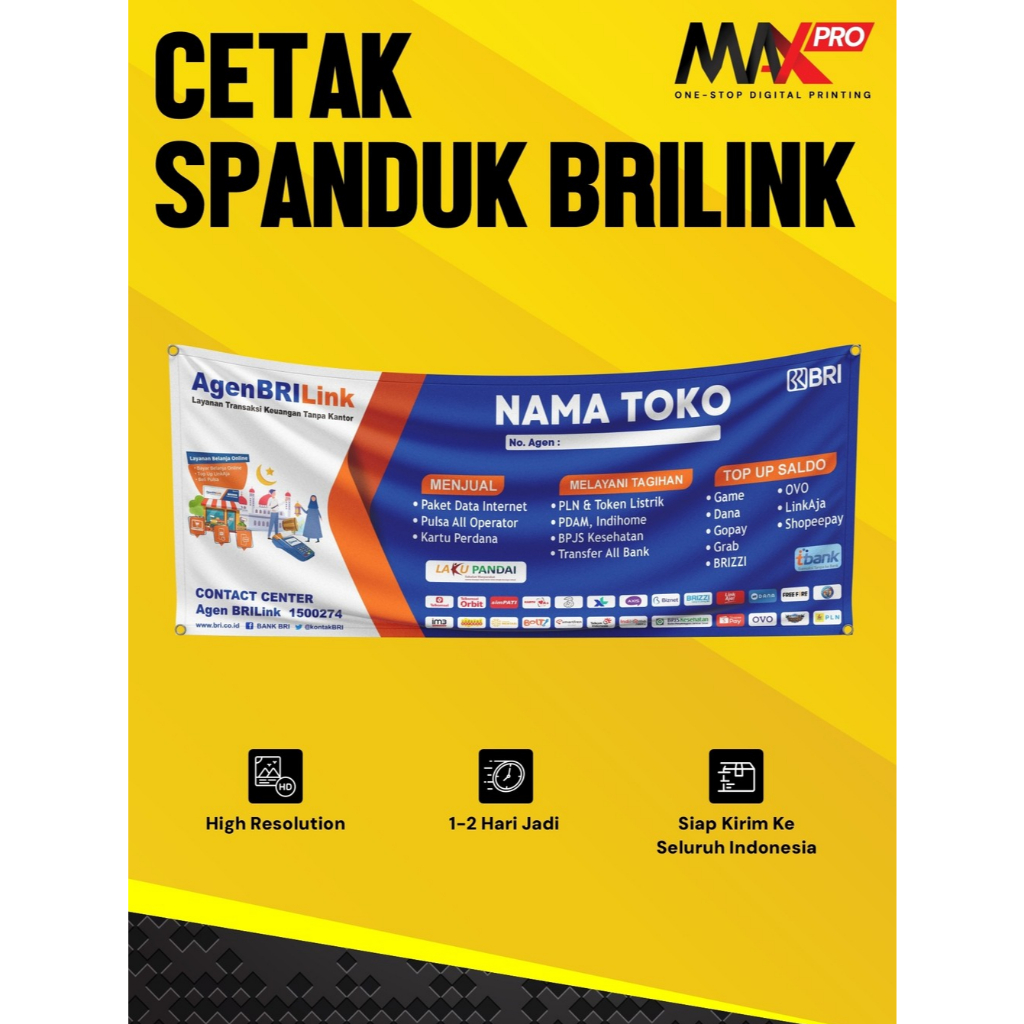 Jual CETAK SPANDUK BANNER BRILINK | Shopee Indonesia
