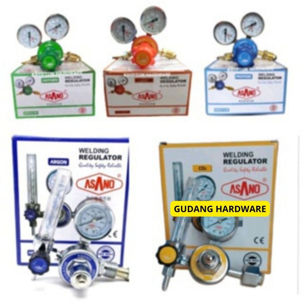 Jual asano regulator las LPG / OXY / ACT / ARGON/ CO2 Japan quality ...
