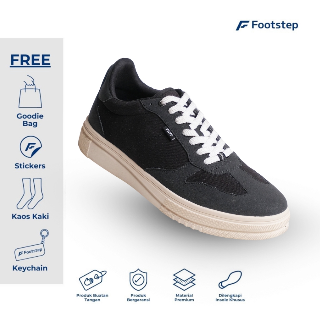 Jual Footstep Footwear Sepatu Pria Sneakers Groove Black Original Shoes ...