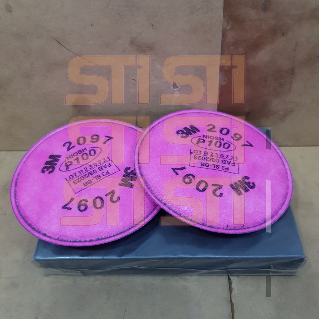 Jual 3M Masker 2097 / 07184 Particulate Filter P100 1 Pack (2 Pcs ...