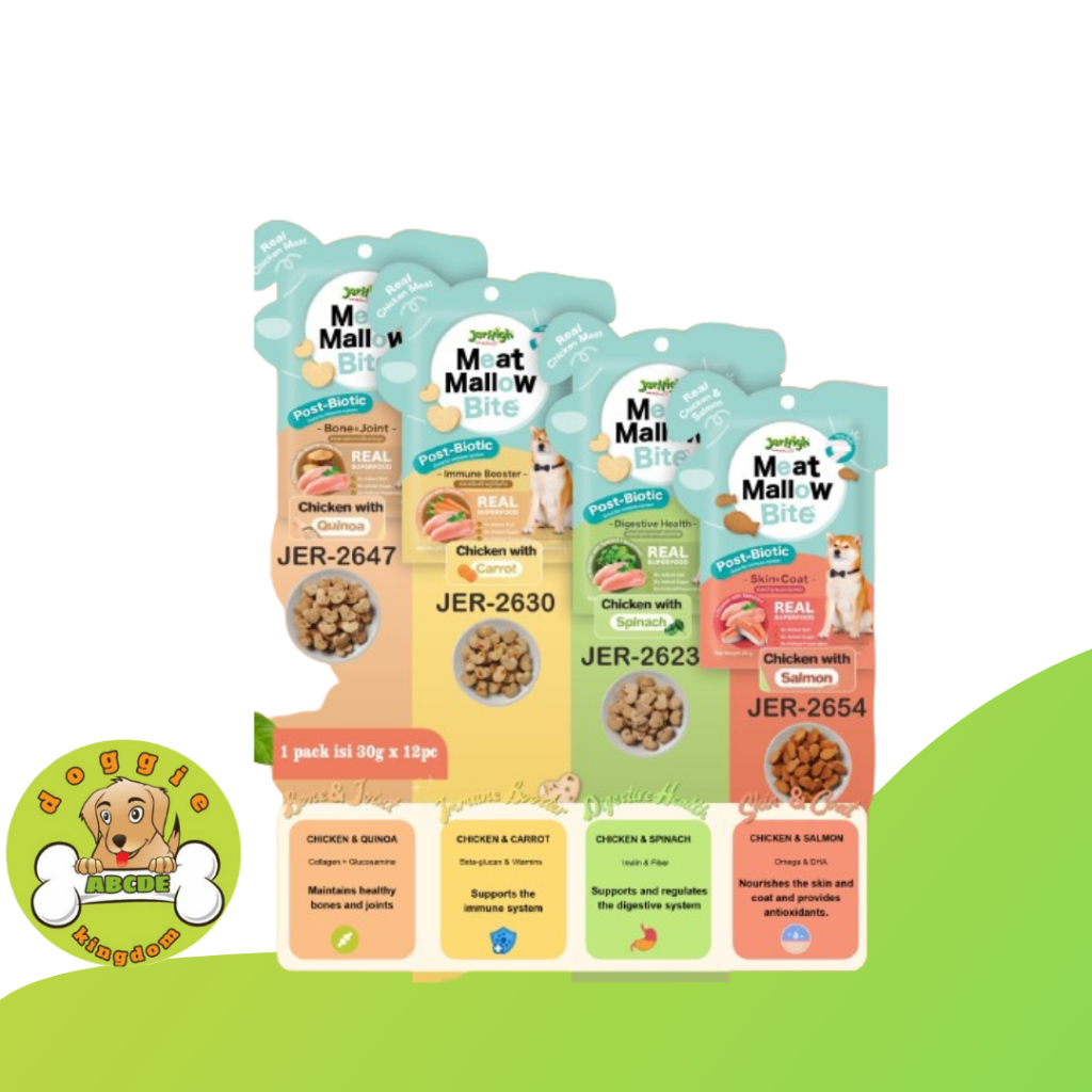 Jual Jerhigh meat mallow bite 30gr snack anjing | Shopee Indonesia