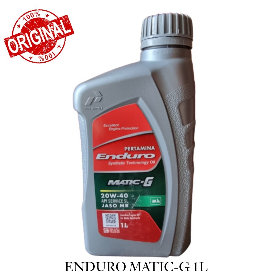 Jual Oli Pertamina Enduro Matic G 20W-40 1L Oli Motor original | Shopee ...