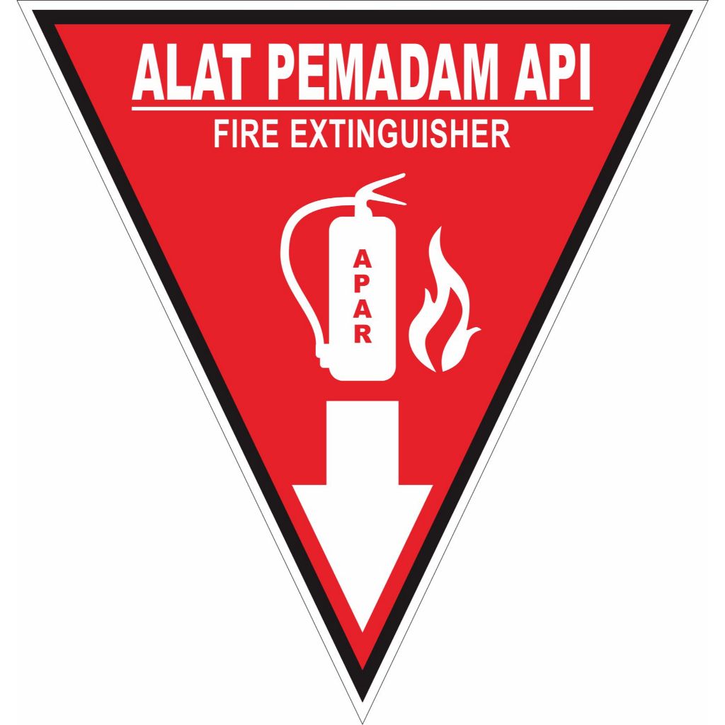Jual ACP SIGN K3 SEGI TIGA 21X22 PETUNJUK APAR FIRE EXTINGUISHER 3mm ...