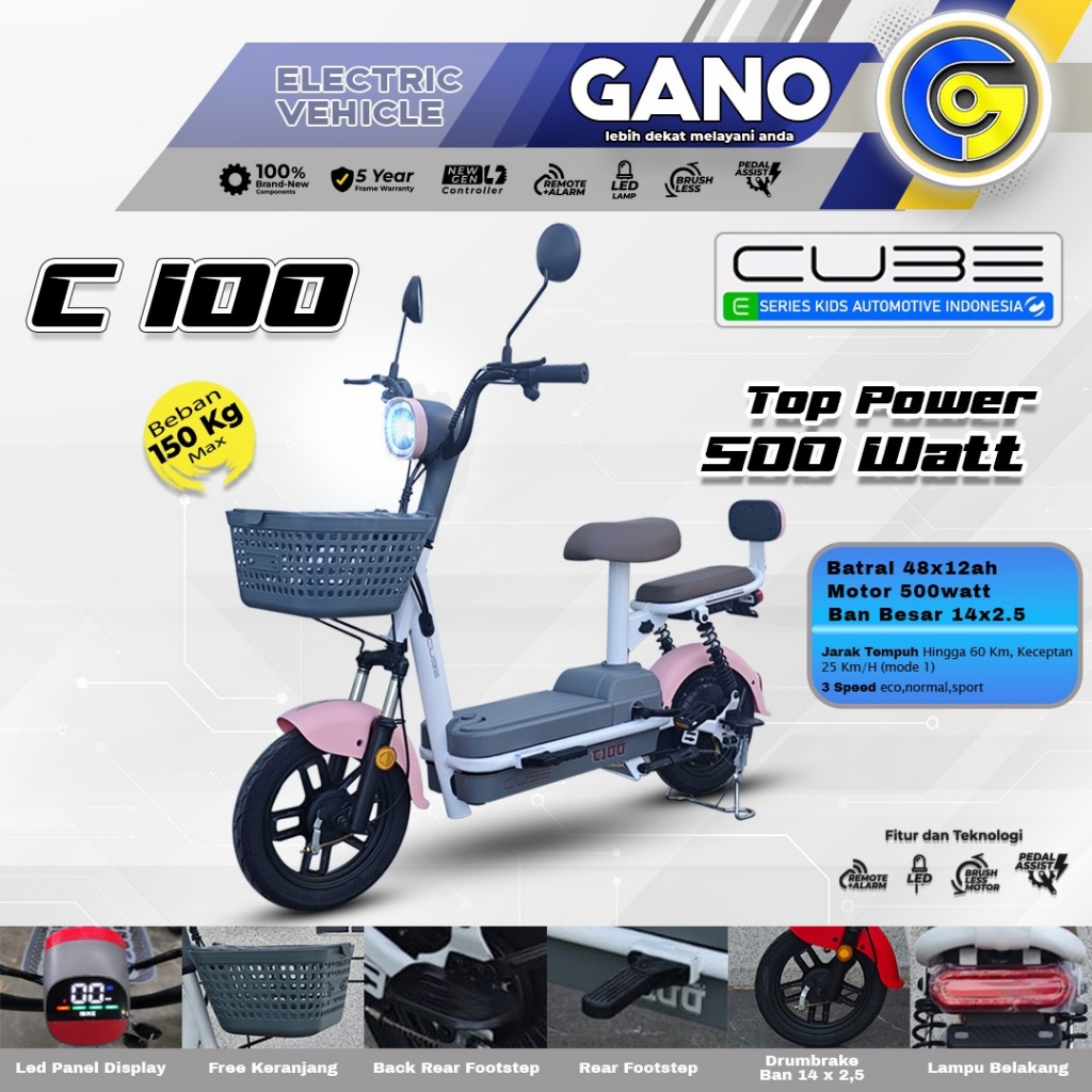 Jual SEPEDA LISTRIK / EBIKE CUBE C100 | Shopee Indonesia