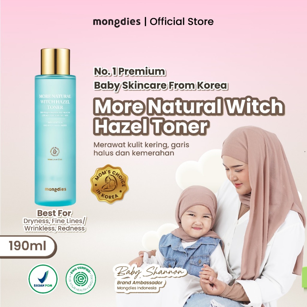 Jual MONGDIES MORE NATURAL WITCH HAZEL TONER 200ml - Menenangkan & Merevitalisasi Kulit Aman ...