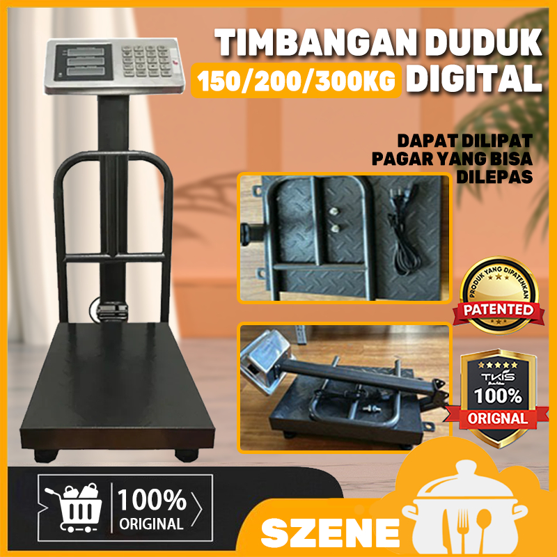 Jual Timbangan Duduk Digital 150KG 200KG 300KG trodon 2 Layar Ukuran Plat 40*50 Garansi 1 Tahun ...