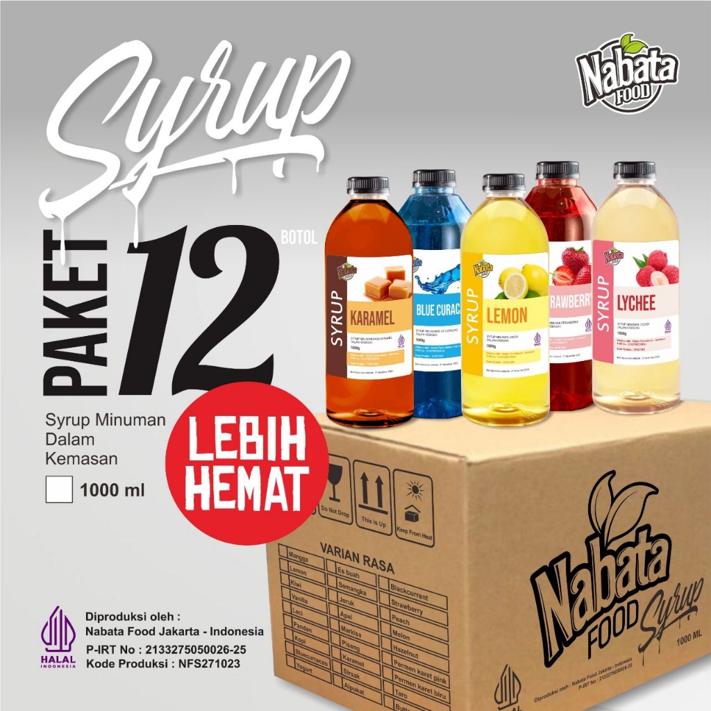 Jual Syrup NABATA All Varian 1000 ml Sirup Flavoured Minuman Bartender ...