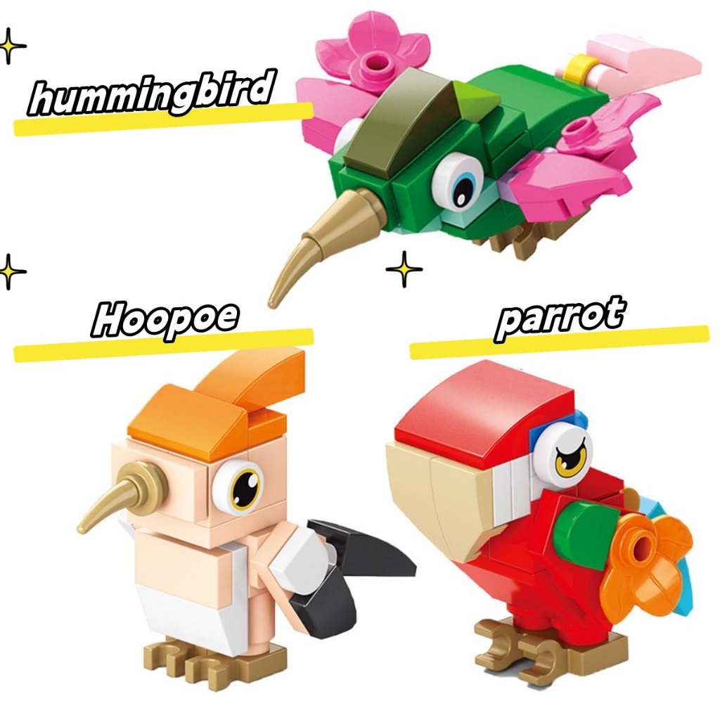 Jual LELE Nano Building Blocks Educational Toys Balok Susun Bird Merak ...